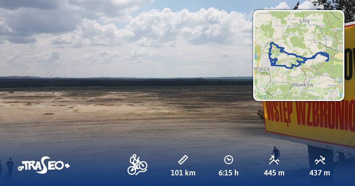 Trasa rowerowa 2020/5 Pogoria III - Pogoria IV - Las Bienia - Pustynia ...