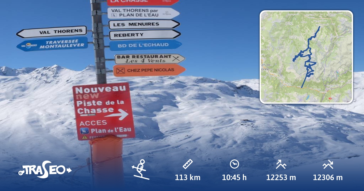 Trasa narciarska 3 DOLINY FRANCJA Les3Vallees - Traseo.pl