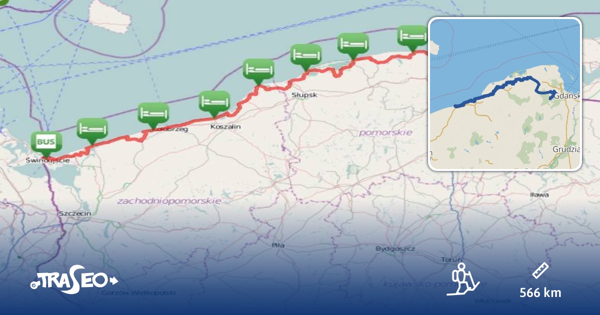 Trasa trekkingowa BałtykTrip - Traseo.pl
