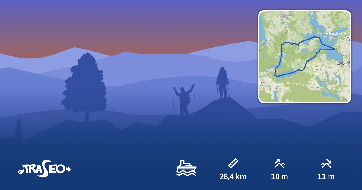 Trasa wodna deska SUP pętla jeziorami Drawsko, rzeka Drawa, Krosino ...