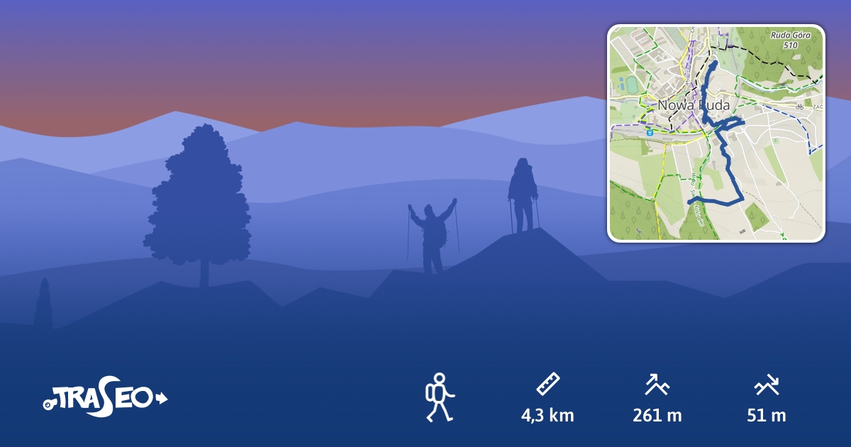 Trasa piesza EDK Nowa Ruda - Nowa Ruda - Góra św. Anny trasa biała ...