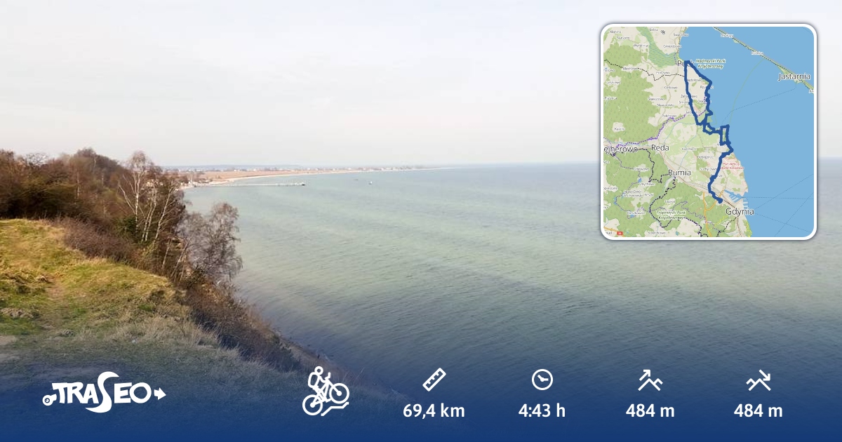 Trasa rowerowa Gdynia - Mechelinki - Rewa - Rzucewo - Puck - Traseo.pl