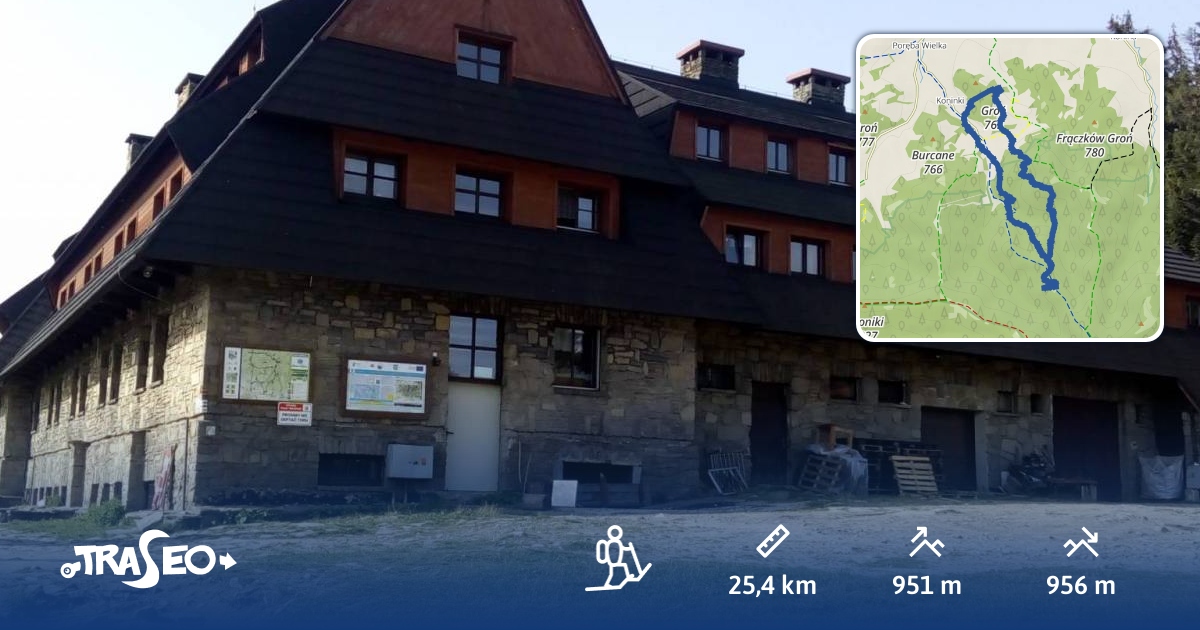 Trasa trekkingowa Gorczański Park Narodowy. Turbacz, szlaki niebieski i ...