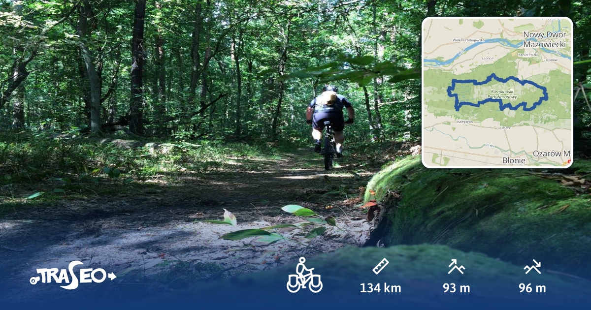 Trasa rowerowa Kampinoski Szlak Rowerowy #WiecejMocy z CentrumRowerowe ...