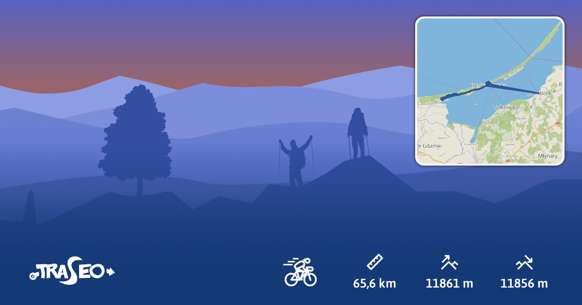 Trasa na rower szosowy Kąty Rybackie - Krynica Morska - Frombork - Kąty ...