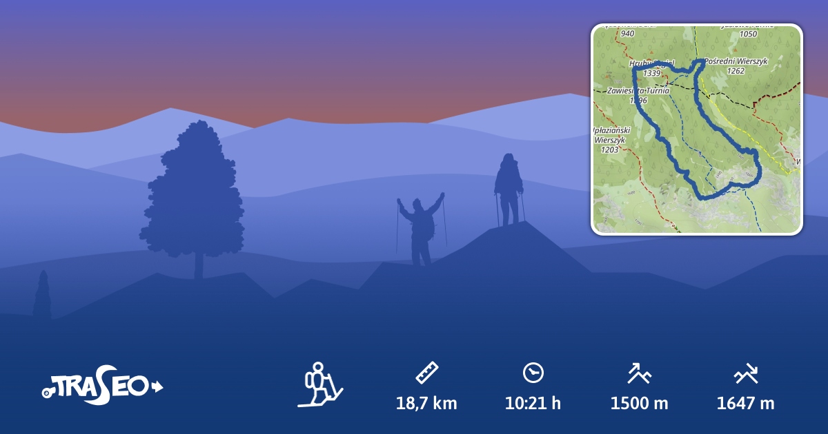 Trasa trekkingowa Kiry-Ciemniak-Kopa Kondracka-Kiry - Traseo.pl