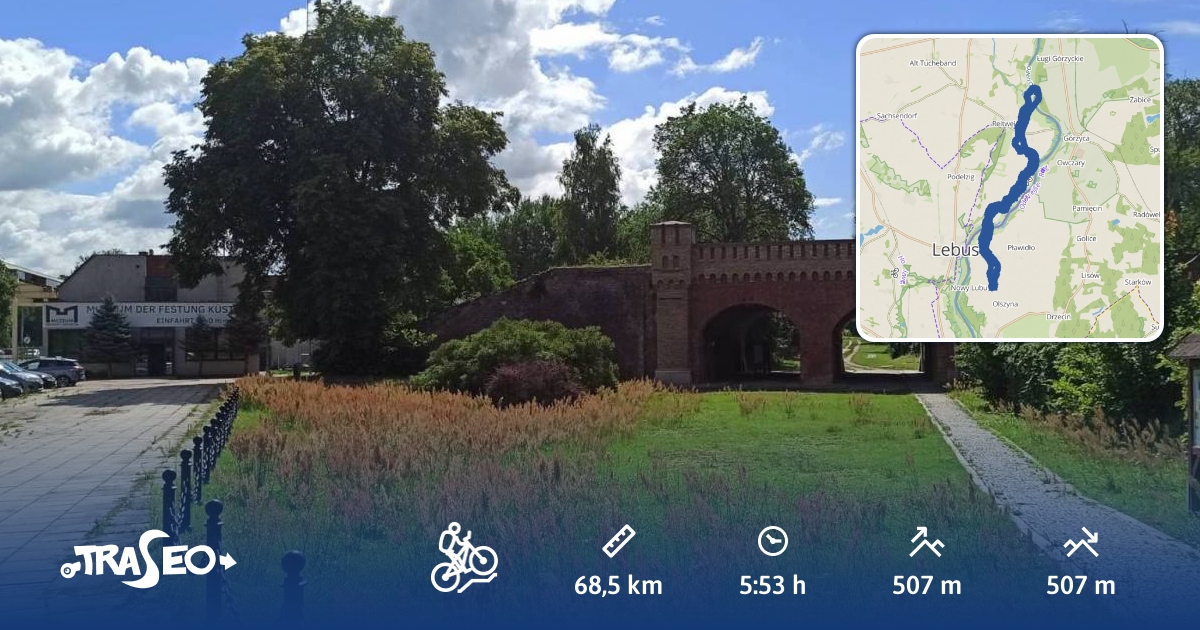 Mountain biking route Kostrzyn nad Odrą-Frankfurt- Kostrzyn nad Odrą ...