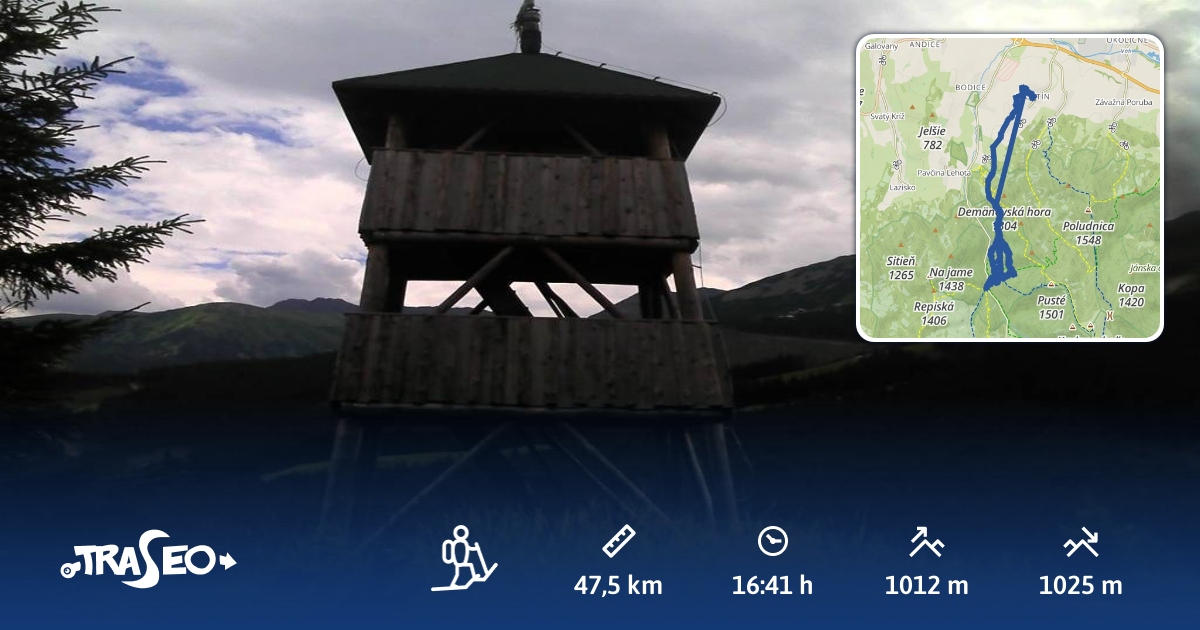 Trasa trekkingowa Liptovsky Mikulas - Jasna - Ostredok - Traseo.pl
