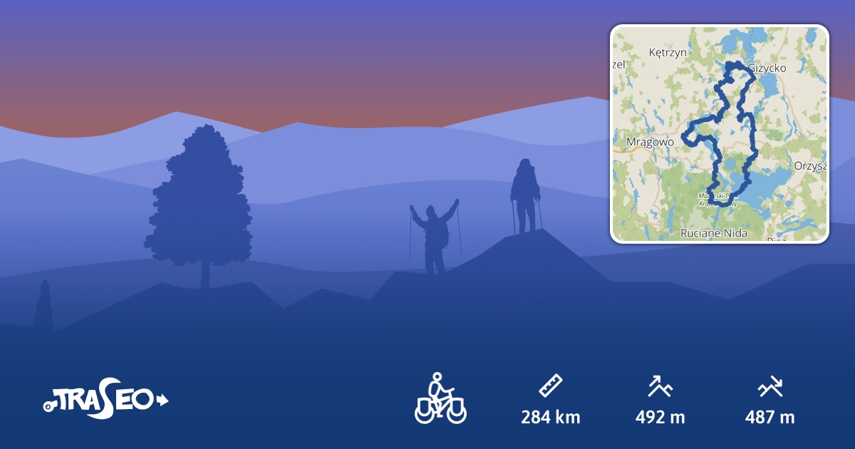 Trasa na rower trekkingowy Mazurska Pętla Rowerowa - Traseo