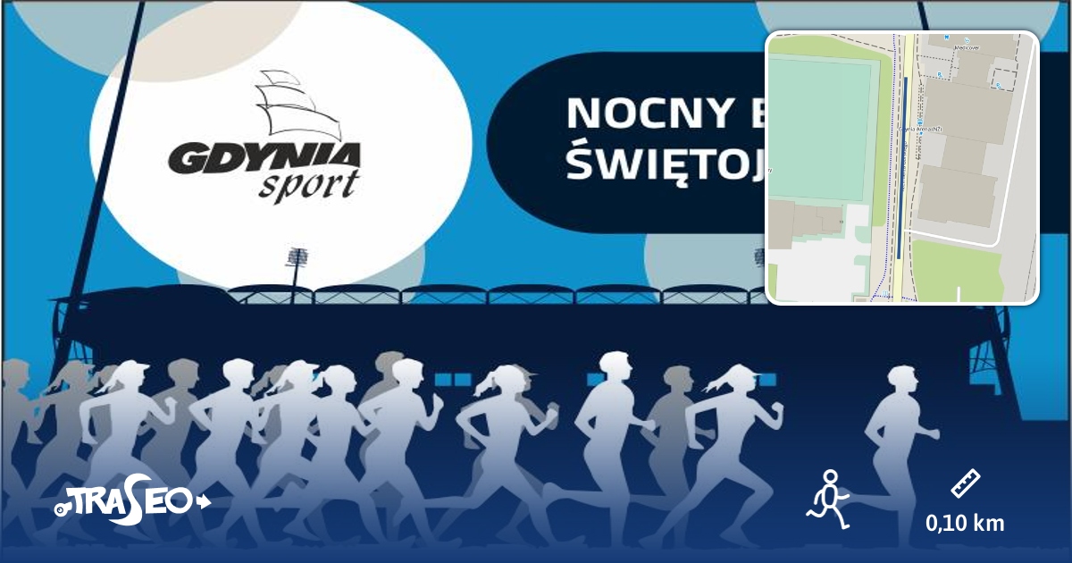 Trasa biegowa Nocny Bieg Świetojański - Bieg Malucha - Traseo.pl