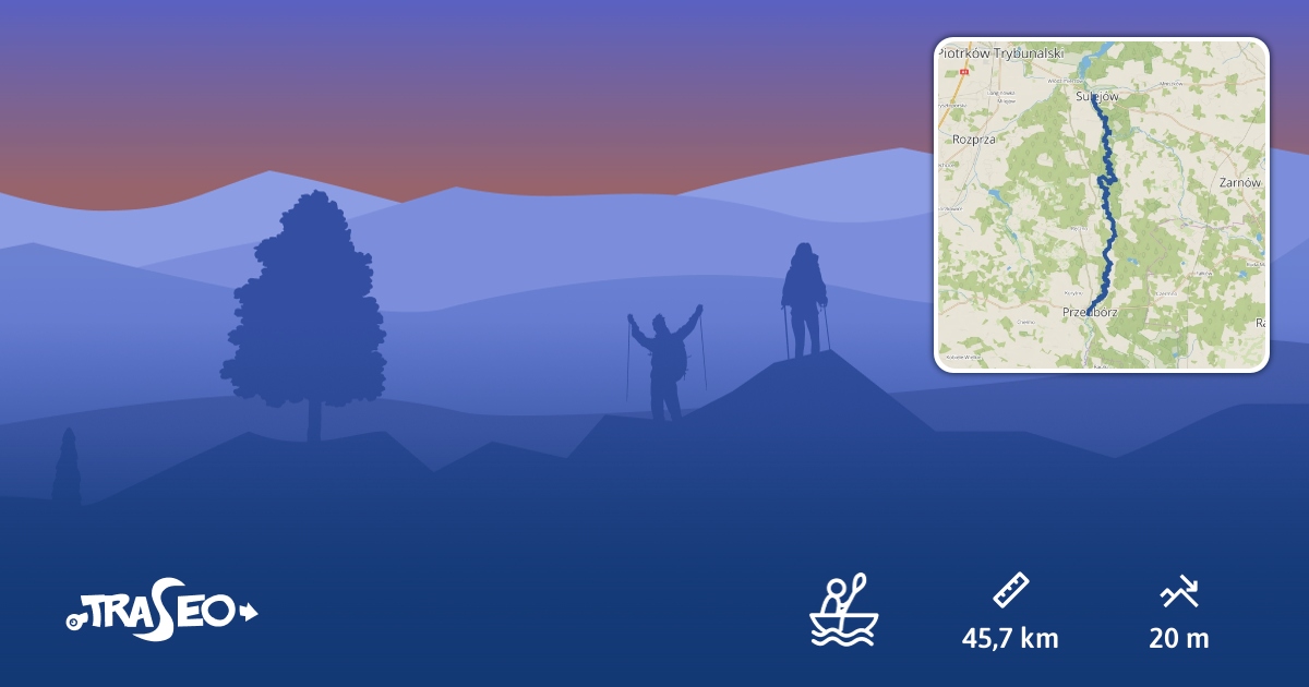 Trasa kajakowa Przedbórz - Sulejów - Traseo