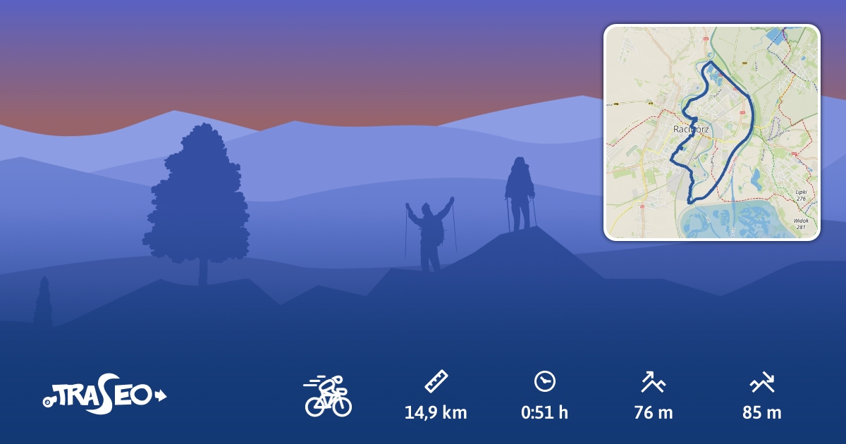 Trasa na rower szosowy Przejazd ścieżką rowerową - Racibórz - Traseo