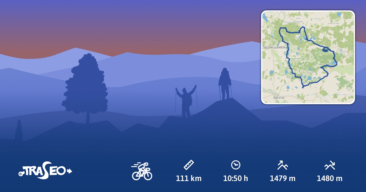 Trasa na rower szosowy Rowerem przez PPN, Lasy Parczewskie i Pojezierze Łęczyńskie - Traseo
