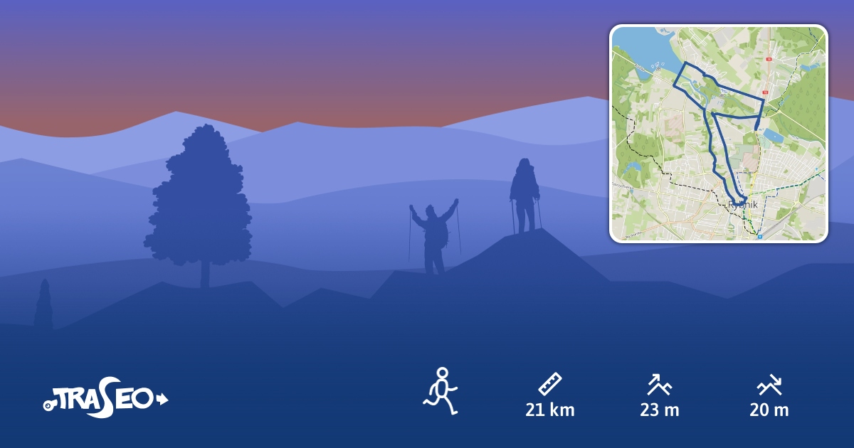 Trasa biegowa RYBNICKI PÓŁMARATON KSIĘŻYCOWY - Traseo