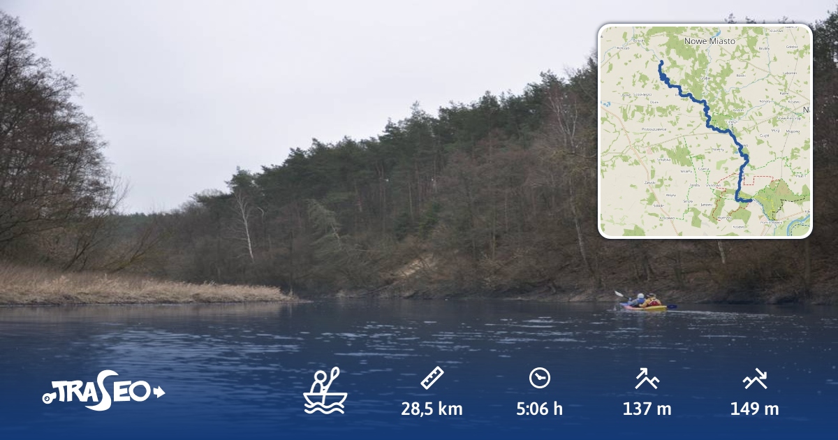 Trasa kajakowa Rzeka Wkra na trasie Sobieski (Przystań Kaja) - Kosewko ...