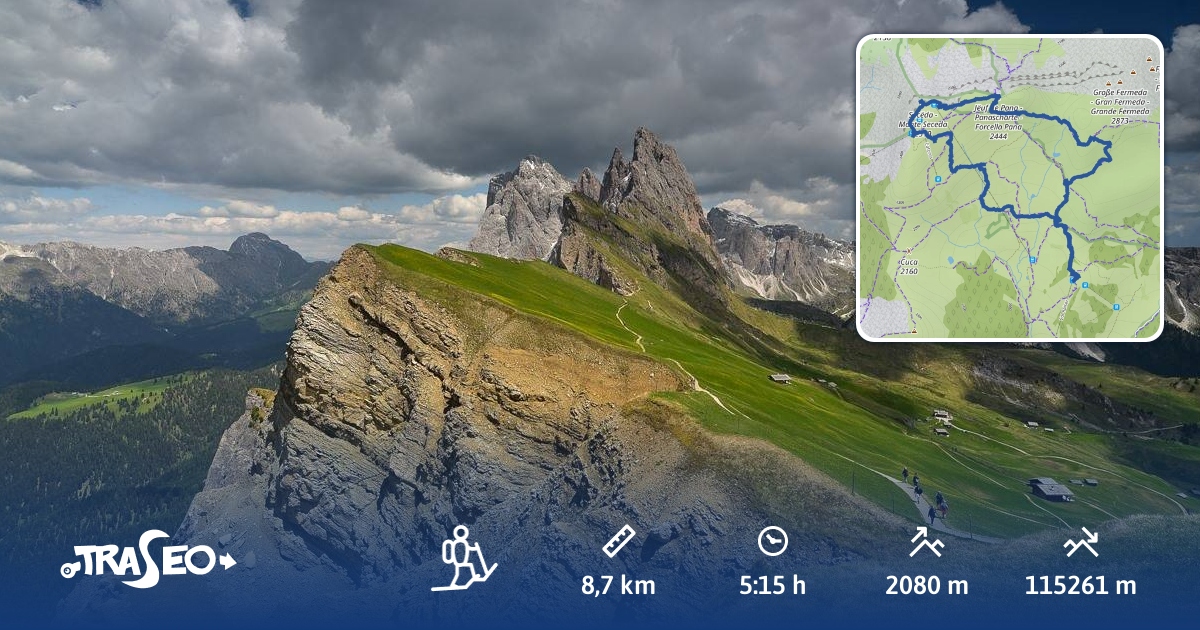 Trasa trekkingowa Seceda - Traseo