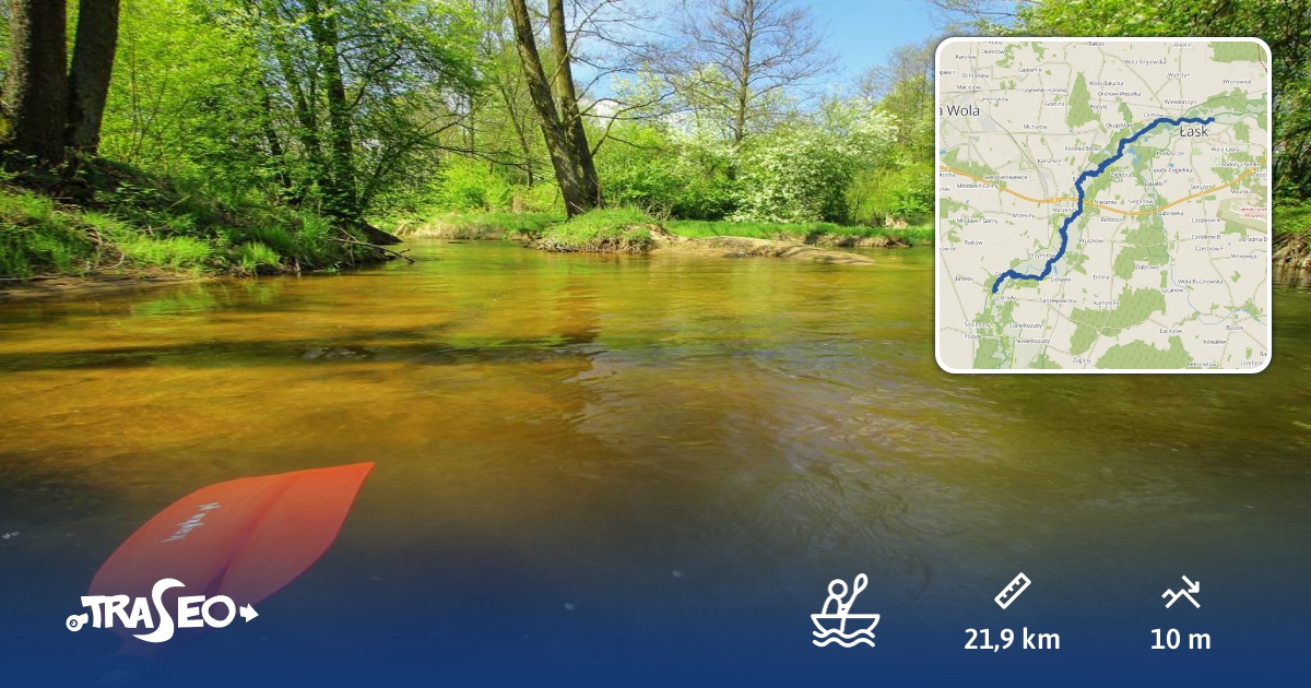 Trasa kajakowa Spływ kajakowy Łask (MOSiR) - Brzeski (rzeka Grabia ...