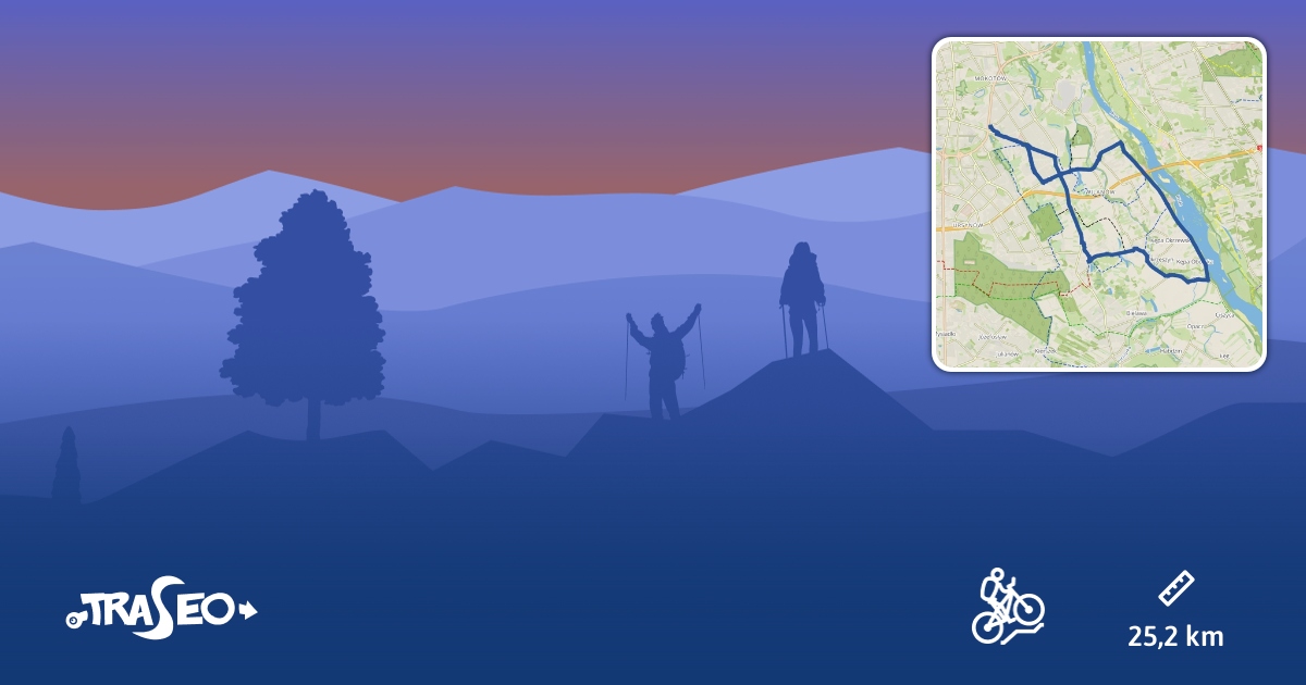 Trasa MTB Stegny - Wilanów - Powsinek - Wał Zawadowski - Obórki ...