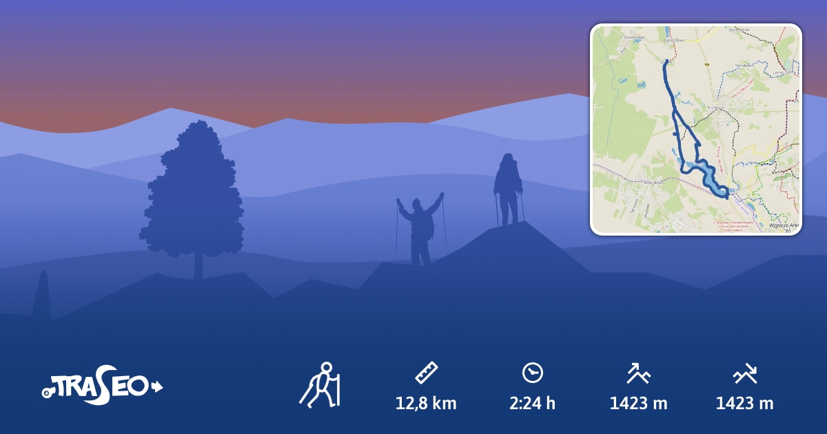 Trasa nordic walking Szczecin - jezioro Głębokie- Żółtew- powrót - Traseo