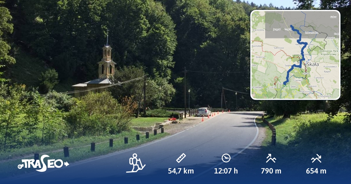 Trasa trekkingowa Szlak Warowni Jurajskich; dz. 1 odc. Rudawa - Wolbrom ...