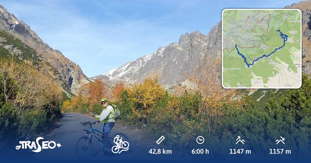 Trasa rowerowa Tatry Wysokie SK na rowerze. Doliny Wielicka i Łomnicka ...