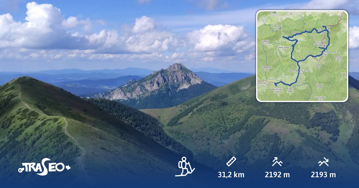 Trasa trekkingowa Terchova-Mały Rozsuciec - Wielki Rozsuciec - Chleb ...