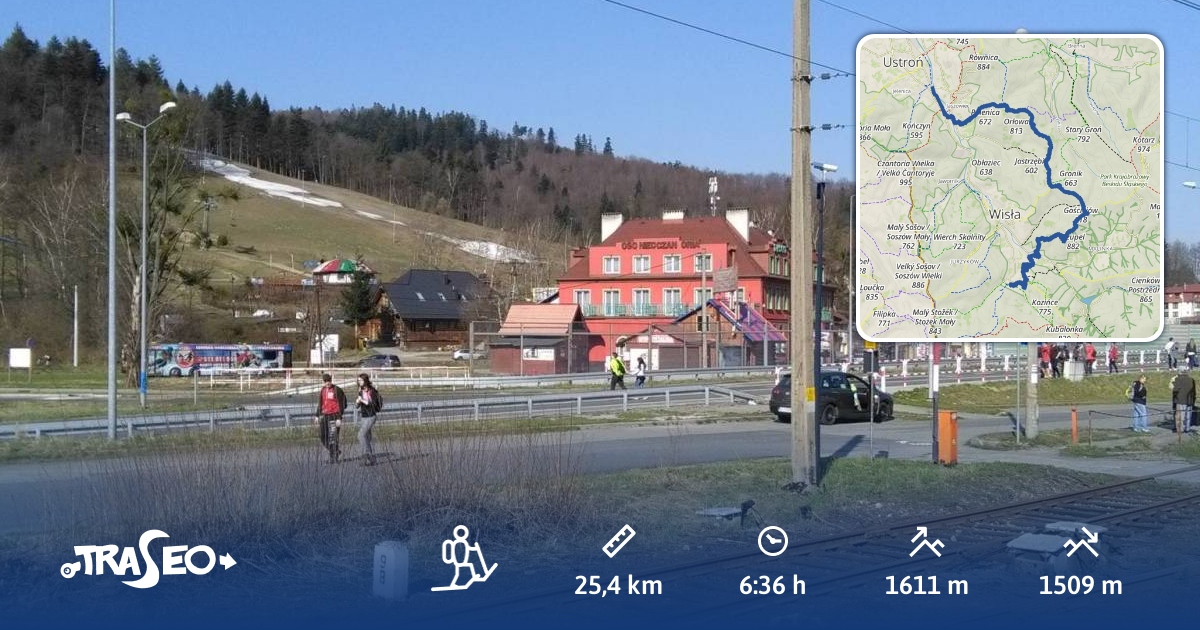 Trasa trekkingowa Ustroń Polana - Orłowa - Wisła Głębce. - Traseo