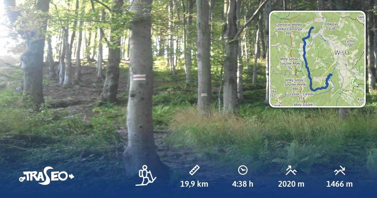 Trasa trekkingowa Ustroń Polana-Wisła Głębce - Traseo.pl