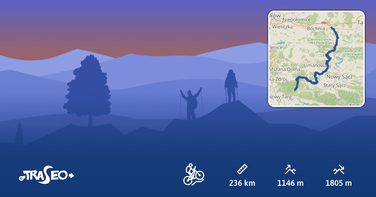 Trasa MTB VELO DUNAJEC Tarnów - Zakopane - Traseo