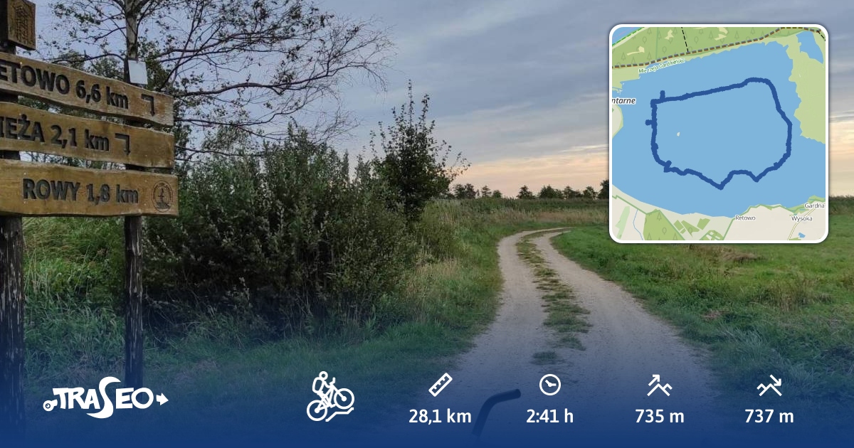 Trasa MTB Wokół jeziora Gardno. - Traseo