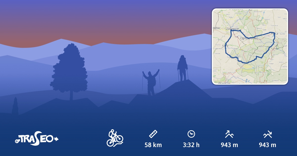 Trasa MTB Zawiercie-Niegowonice-Ryczów-Pilica-Ogrodzieniec-Zawiercie ...