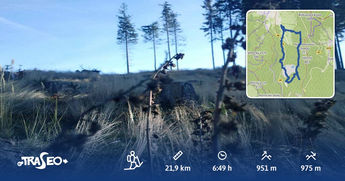 Trasa trekkingowa Zlate Hory - Krwawa Góra - Biskupia Kopa ...